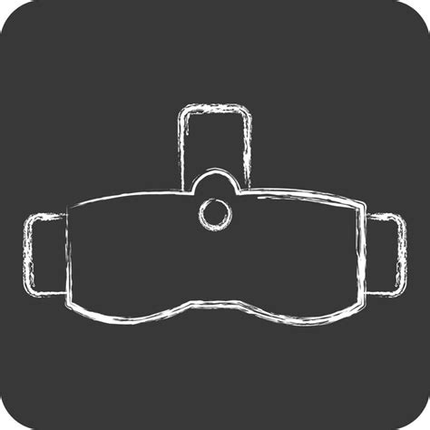 Icon Vr Glasses Related To 3d Visualization Symbol Chalk Style Simple Design Editable Simple