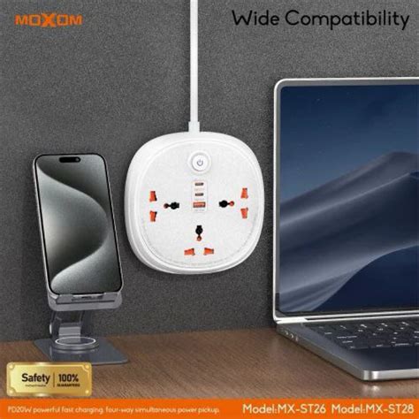 Moxom Mx St26 6 In 1 Power Socket Shopee Malaysia