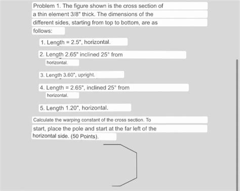 Solved Problem The Figure Shown Is The Cross Section Of A Chegg
