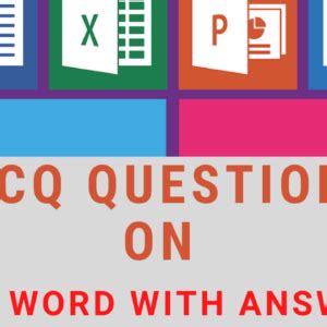 Microsoft Word MCQ Questions With Answer Set 5 InfoTechSite