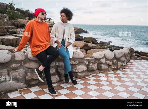 Two Friends Having Fun Together Stock Photo Alamy