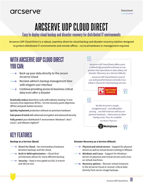 Arcserve Udp Cloud Direct Datasheet En Pdf Cloud Computing Backup