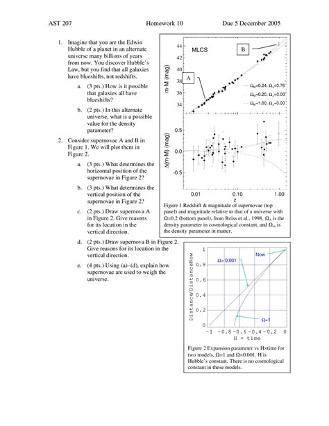 Assignment 10 Questions The Science Of Astronomy Ast 207 Docsity