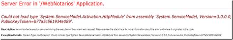 Icomparable ¿qué Paso Aquí Could Not Load Type Systemservicemodelactivationmodule
