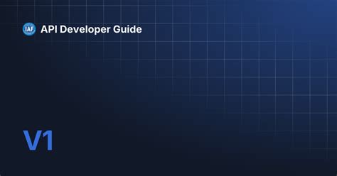 V1 Api Developer Guide