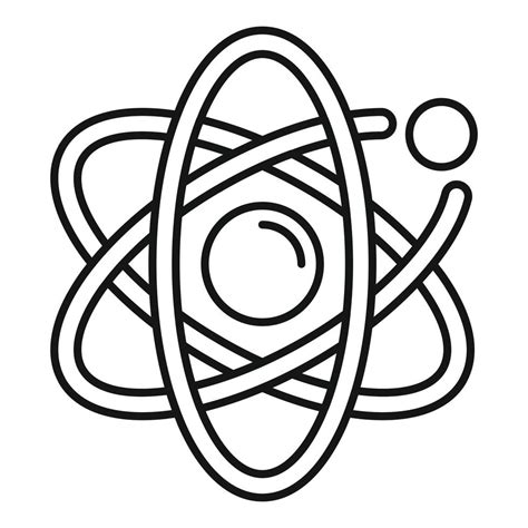 Atom Icon Outline Style Vector Art At Vecteezy