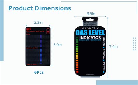 Yeesport 6pcs Magnetic Gas Level Indicators Reusable