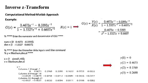 Digital Control Systems The ZTransform The Z Transform