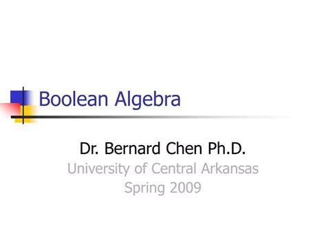 PPT Boolean Algebra PowerPoint Presentation Free Download ID