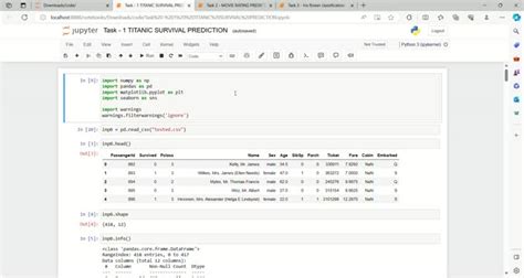 Sneh Patel On Linkedin Hey I Am Happy To Share This I Just Completed Task 1 Titanic Survival