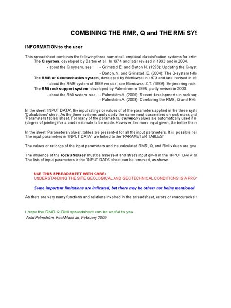 Rmr Calculate Pdf Volume Spreadsheet