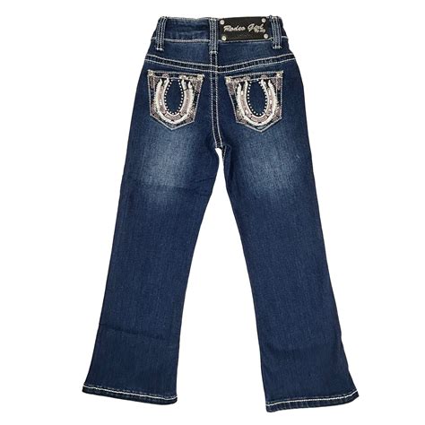 Rodeo Girl Girls Aztec Embroidery Bootcut Jeans Lammles Lammles