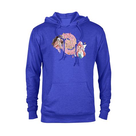 Disney Princess Moana And Ariel Shell Phones Pullover Hoodie For Adults Customized Navy