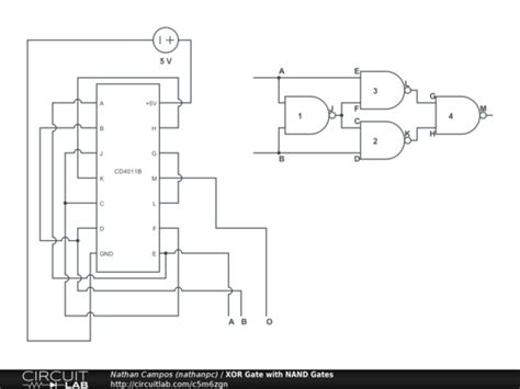 Circuit Of Xor Gate Using Nand Circuit Diagram