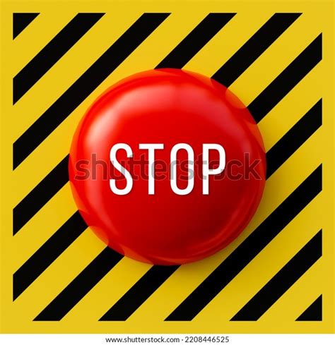 Stop Button Red Color Isolated On Stock Illustration 2208446525 Shutterstock