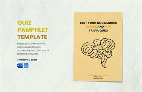 Editable Quiz Templates In Word To Download