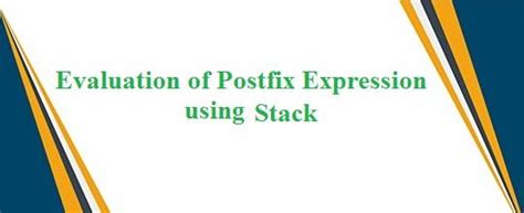 Computer Science Junction On Linkedin Evaluation Of Postfix Expression
