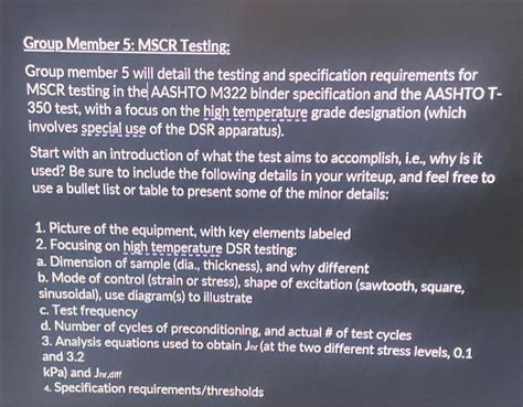 Solved Group Member 5 MSCR Testing Group Member 5 Will Chegg Com