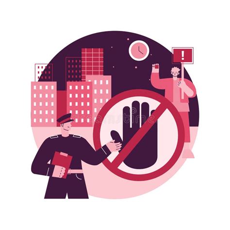 Curfew Abstract Concept Vector Illustration Stock Vector