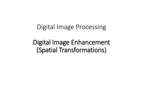 Solution Lecture 04 Digital Image Processing Image Enhancement