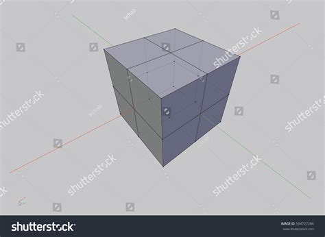 Wireframe 3d Cube Vector Illustration Stock Vector Royalty Free 594727286