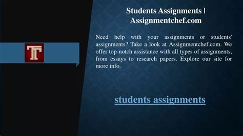 Ppt Students Assignments Powerpoint Presentation