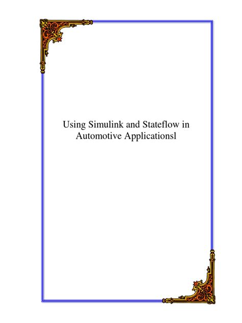 123doc Tai Lieu Using Simulink And Stateflow In Automotive Applicationsl Pdf Internal