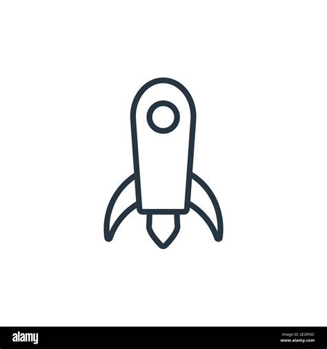 Rocket Start Outline Vector Icon Thin Line Black Rocket Start Icon Flat Vector Simple Element