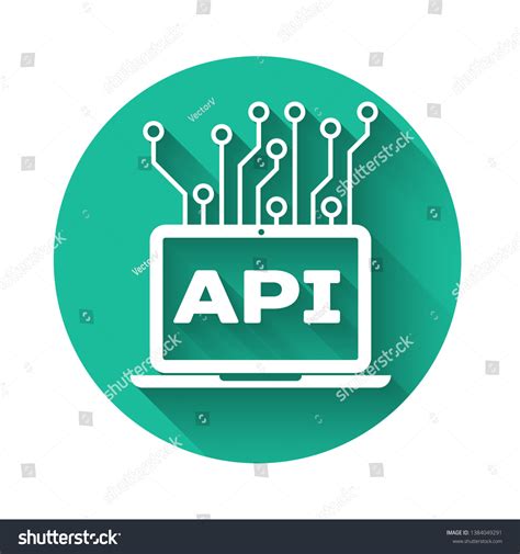 white computer api interface icon isolated with royalty free stock