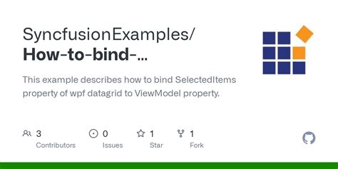 Github Syncfusionexampleshow To Bind Selecteditems Property Of Wpf