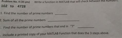 Solved Write A Function In MATLAB That Will Check Between Chegg