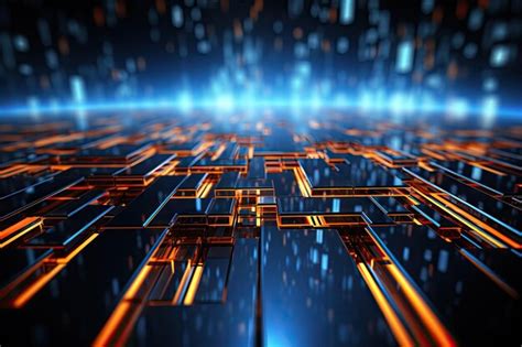 Premium Ai Image Abstract Futuristic Technology Background With Lines