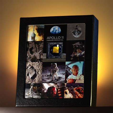 Apollo 11 Command Module Foil 1 Square Centimeter Collectible Specimen Includes Display Case