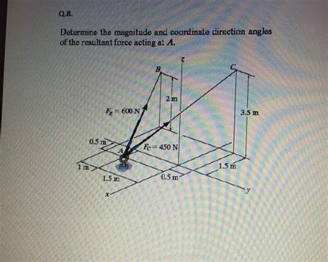 Solved Determine The Magnitude And Coordinate Direction