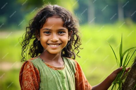 Premium Ai Image Bangladeshi Girl Smiling Face In Outdoo