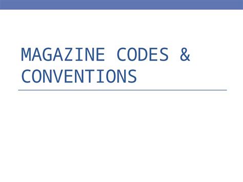 pptx magazine codes and conventions dokumen tips