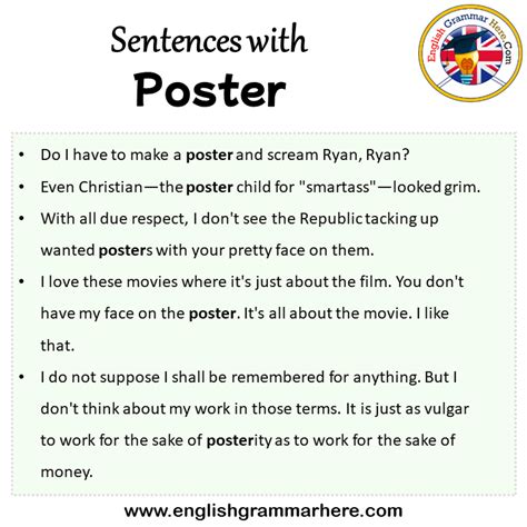 Sentences With Poster Poster In A Sentence In English Sentences For Poster English Grammar Here Sentences With Poster Poster In A Sentence In English Sentences For Poster English Grammar Here