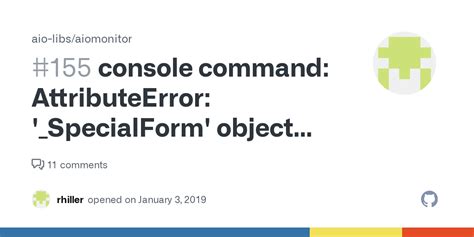 Console Command AttributeError SpecialForm Object Has No Attribute Setdefault Issue