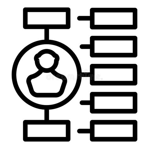 Human Population Icon Outline Vector Customer Team Stock Vector