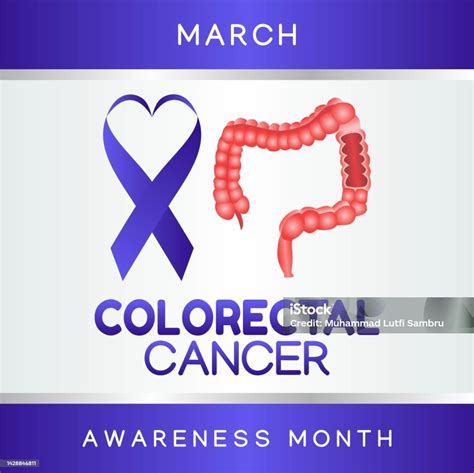 Colorectal Cancer Awareness Month Vector Illustration Suitable For