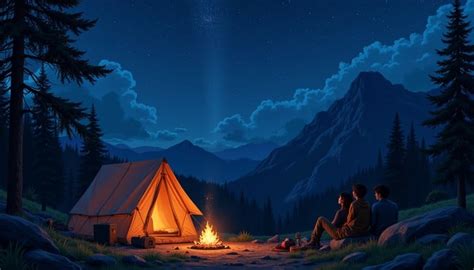 Free Magical Anime Camping Image Anime Camping Night Download At