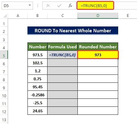How To Round To The Nearest Whole Number In Excel Round Off Formula Earn And Excel
