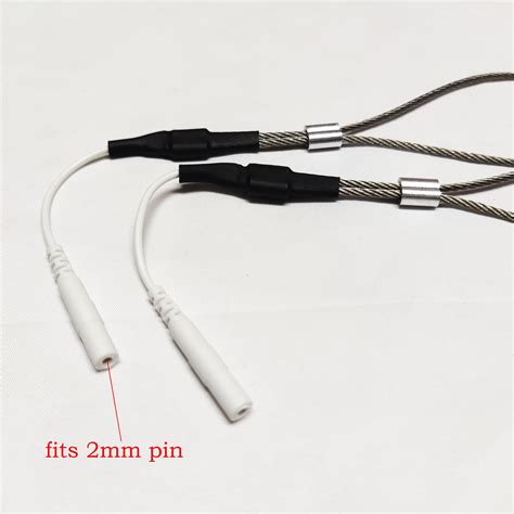 Adjustable Conductive Loop Penis Ring Steel Wire With Cable Monopolar Tens Electrodes DIY Unit