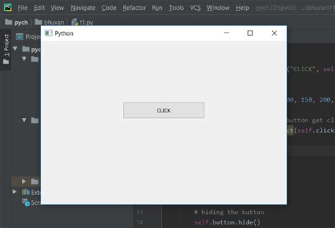 PyQt 单击时隐藏按钮 码农参考