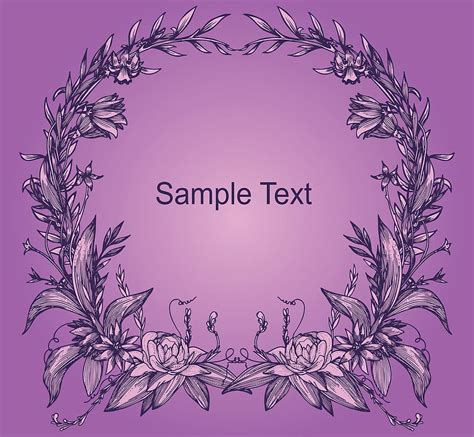 빈티지 꽃 프레임 벡터 Ai Eps Uidownload