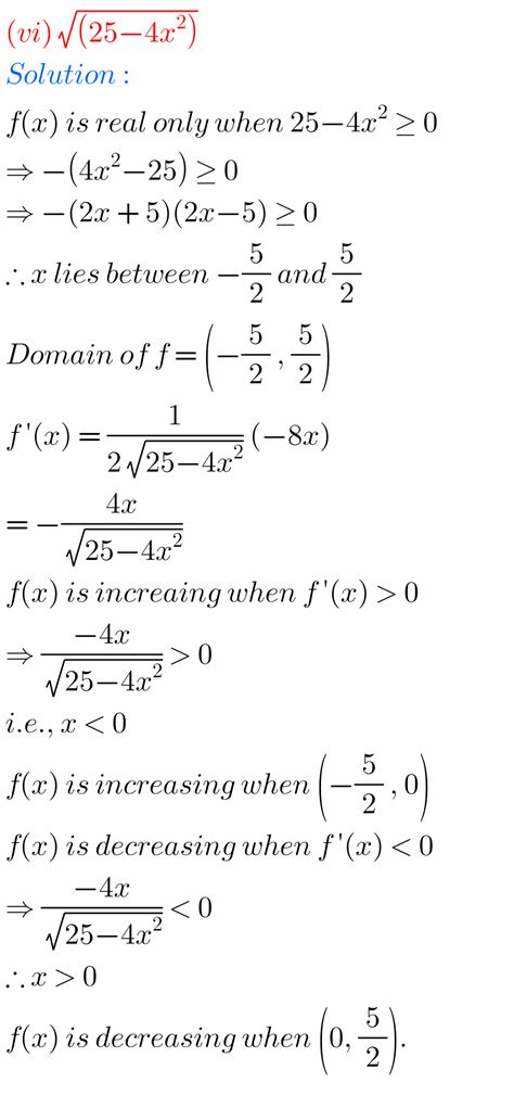 Applications Of Derivatives Exercise 10g Solutions Inter Maths Glow