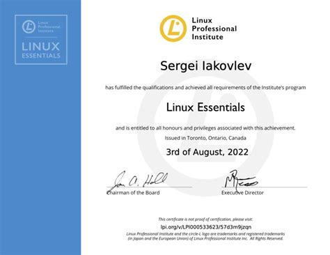 sergei iakovlev on linkedin very happy to share that i ve passed linux