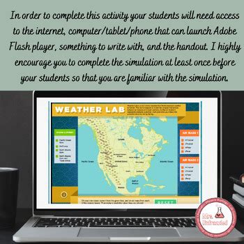 Weather Lab Simulation By Mrs Unfrazzled TPT