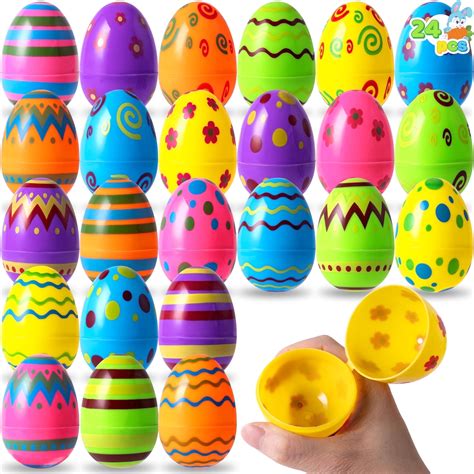 Joyfy 24 Pcs 315 Printed Easter Eggs Refillablecolorful Plastic Eggs