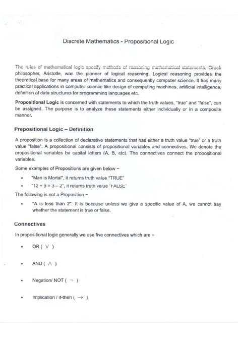 Propositional Logic 1 Lecture Notes 0 0 Business Ventures In